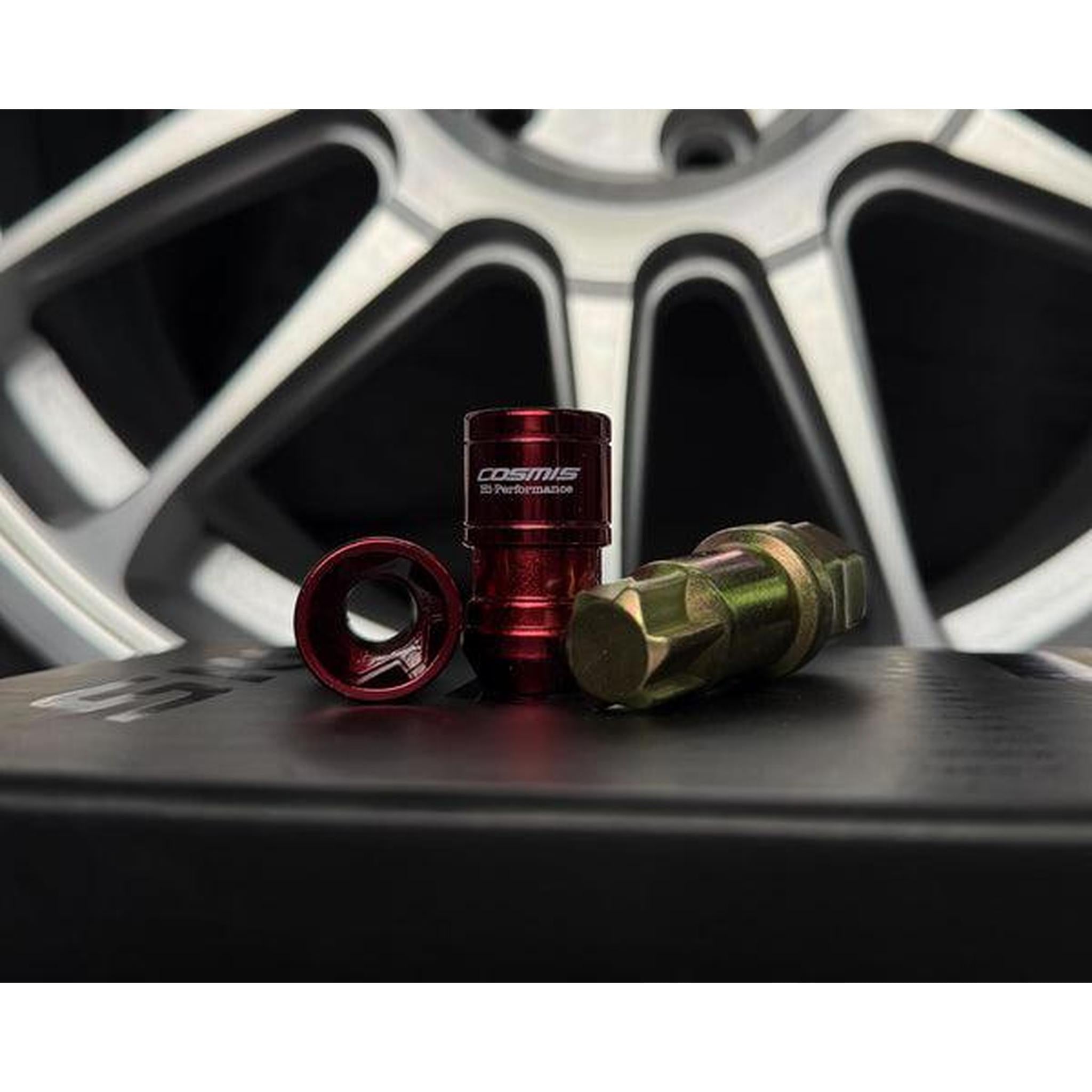 Cosmis Racing Wheels Spiral Lug Nuts M12x1.25mm Red (Set of 20 ...