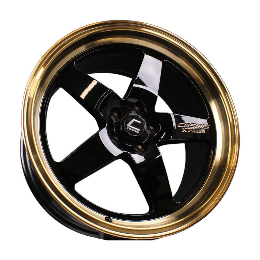 Cosmis Wheels XT-005R Black w/ Gold Lip 18x9 +35 5x114.3 – Import Image ...