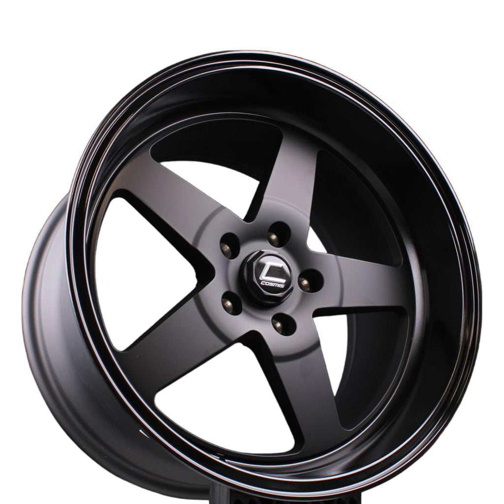 Cosmis Wheels XT-005R Flat Black w/ Gloss Lip 18x10 +20 5x114.3 ...