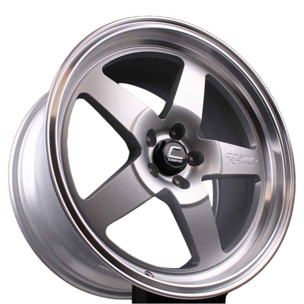 Cosmis Wheels XT-005R Flat Silver w/ Machined Lip 18x9 +35 5x114.3 – Import Image Racing