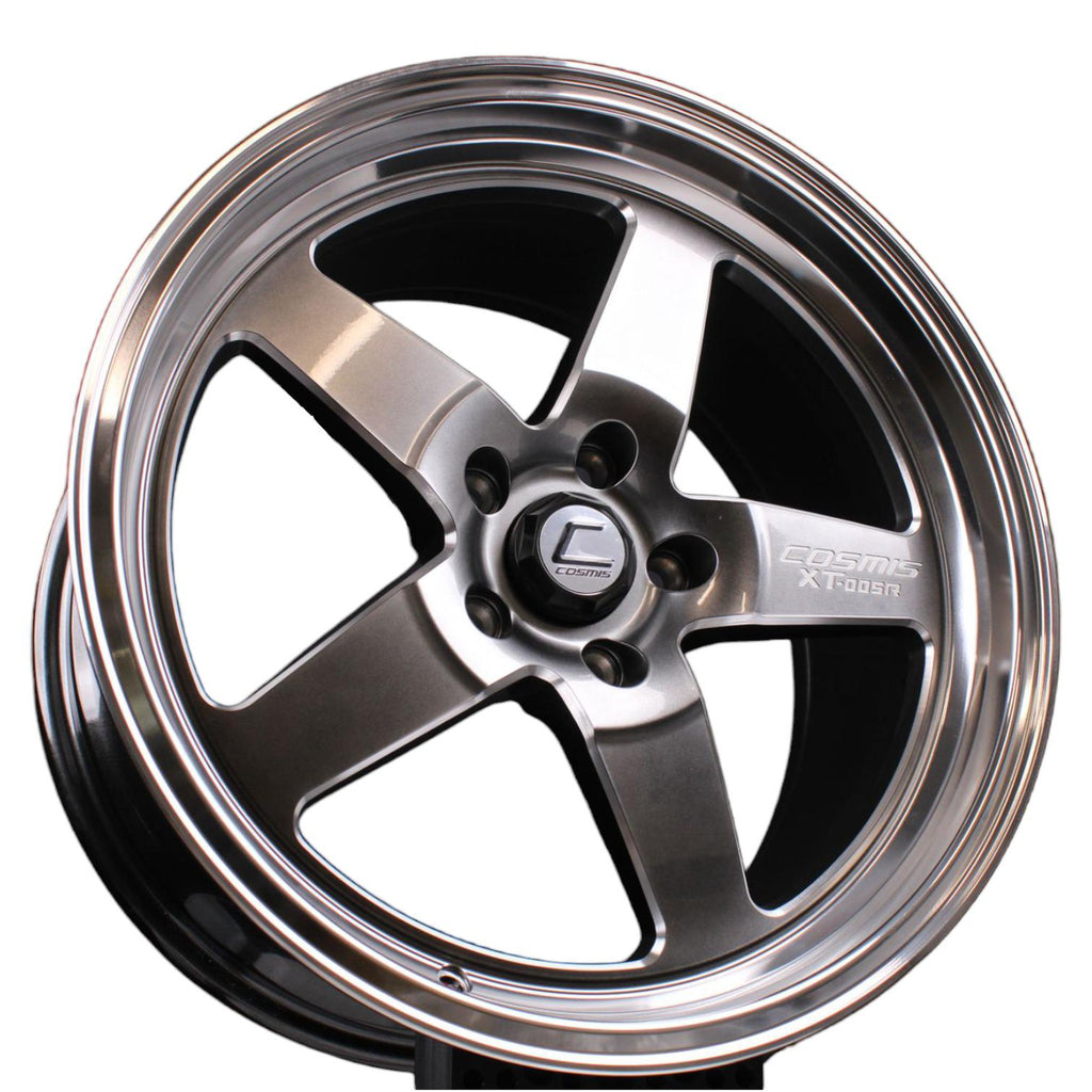 Cosmis Wheels XT-005R Gunmetal w/ Machined Lip + Spokes 18x9 +35 5x114 ...