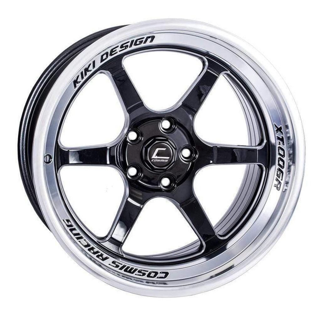 Cosmis Wheels XT-006R Black w/ Machined Lip Wheel 18x9.5 +10 5x114.3 ...
