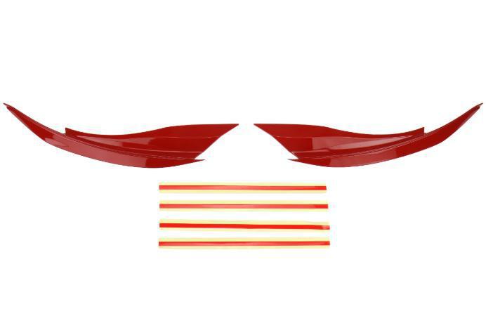 OLM Version 2 Paint Matched Headlight Eyebrows Lightning Red WRX / STI ...