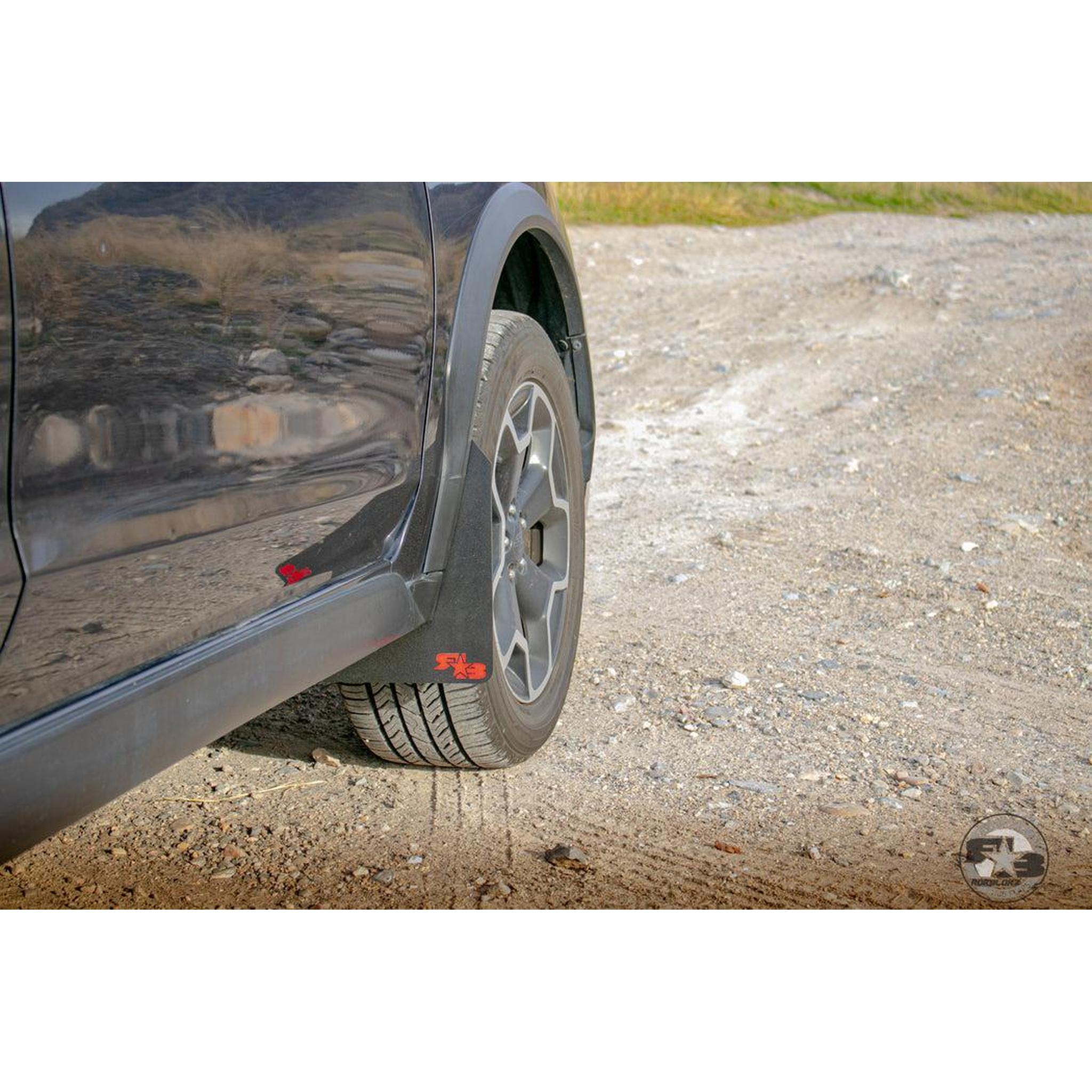 RokBlokz Original Rally Mud Flaps Black Flaps/Blue Logo Subaru Crosstr ...