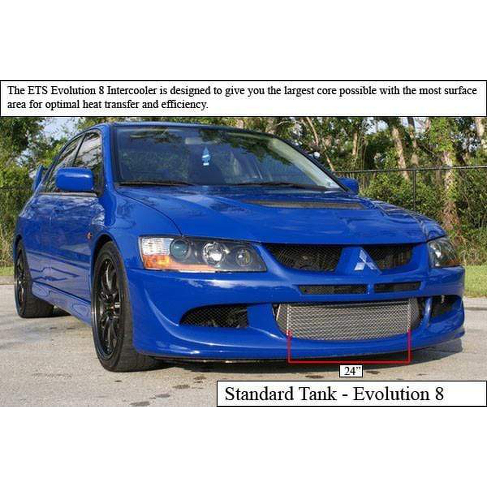 ETS Front Mount Intercooler Standard Tank 2003-2005 Mitsubishi Evoluti ...