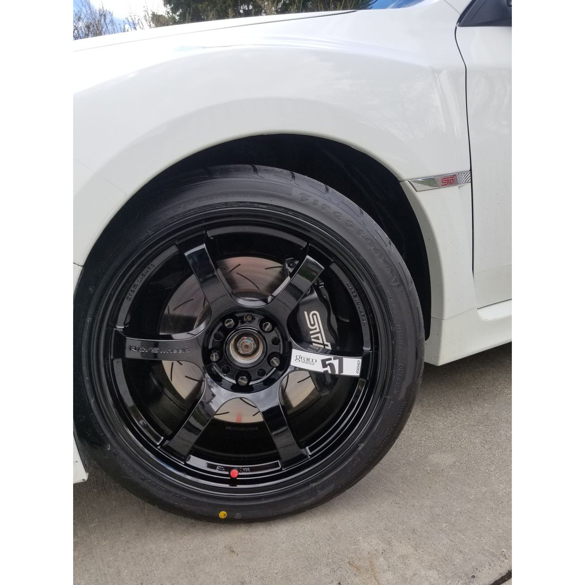 Gram Lights 57DR 18x9.5 +38 5x114.3 Semi Gloss Black Wheels | WRX STi ...