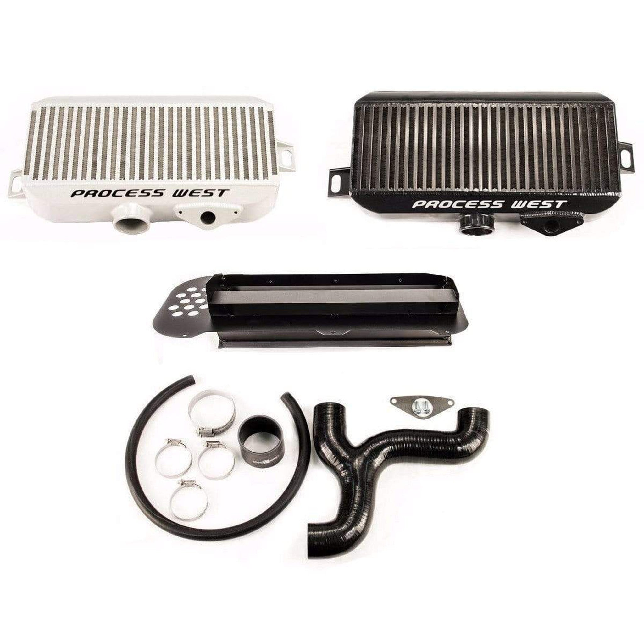 Process West Top Mount Intercooler w/Shroud Kit Black Subaru Forester ...