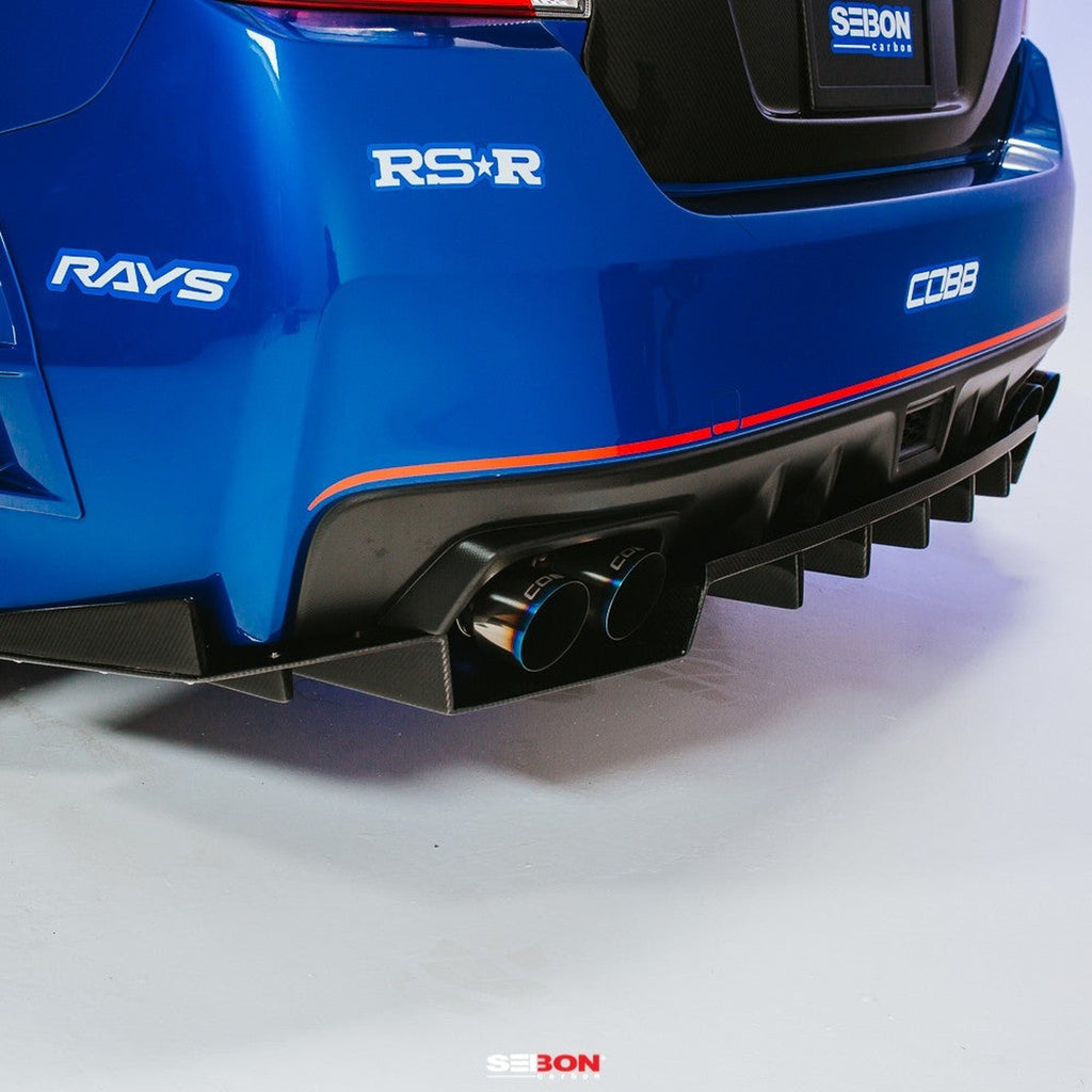 Seibon Carbon Fiber Rear Diffuser Subaru Wrx Sti 2018 2021 Rd18sbimp Import Image Racing