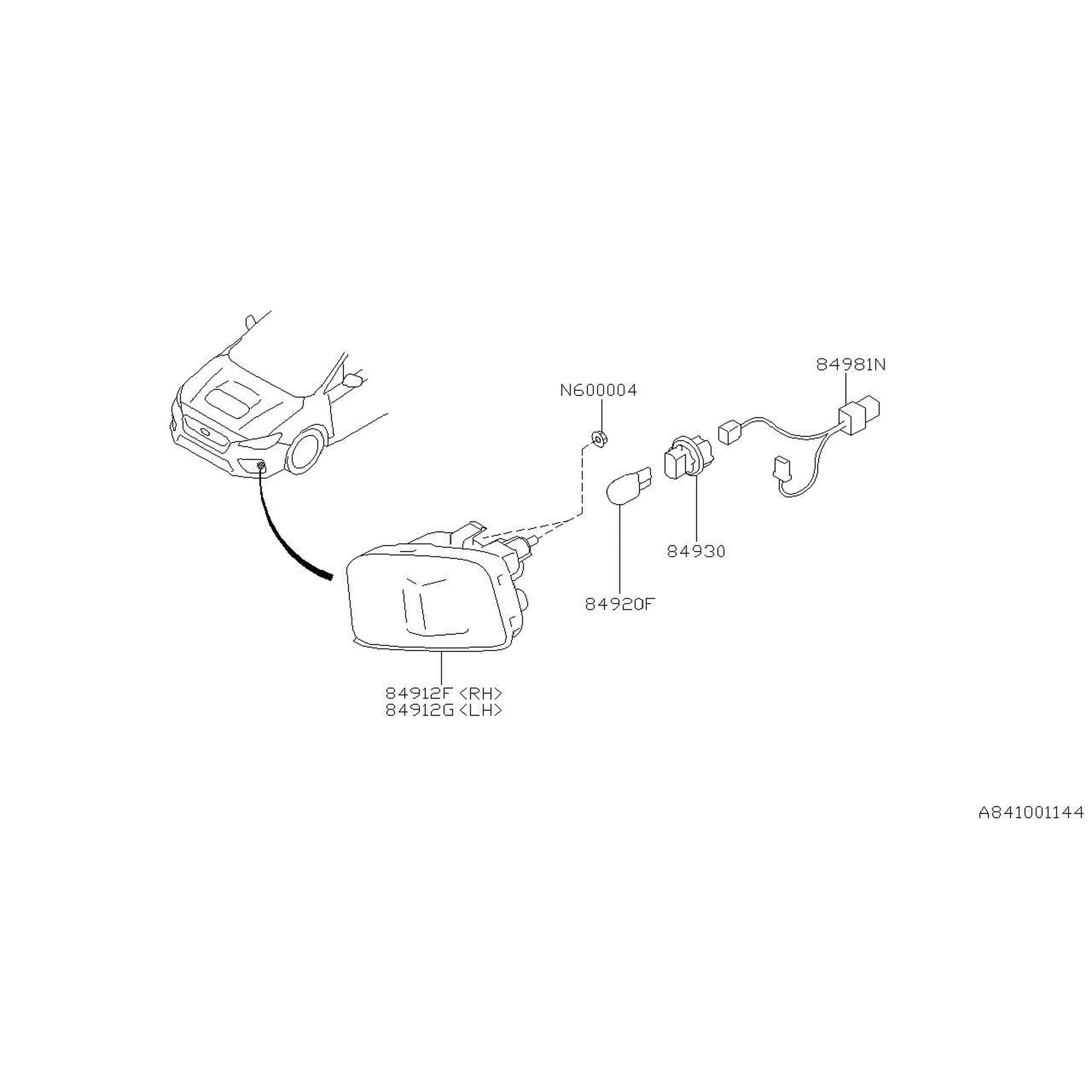 Subaru OEM Fog Light Turn Lamp Wire Harness Subaru WRX / STI 2015-2021 ...